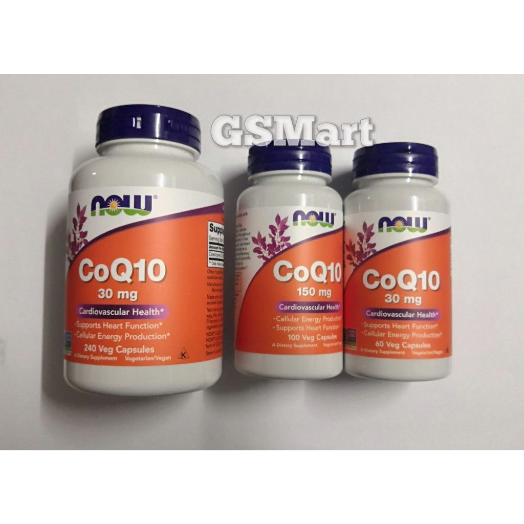 NOW Foods CoQ10 30 mg / 150 mg / 240 / 100 / 60 Veg Capsules | Shopee Malaysia