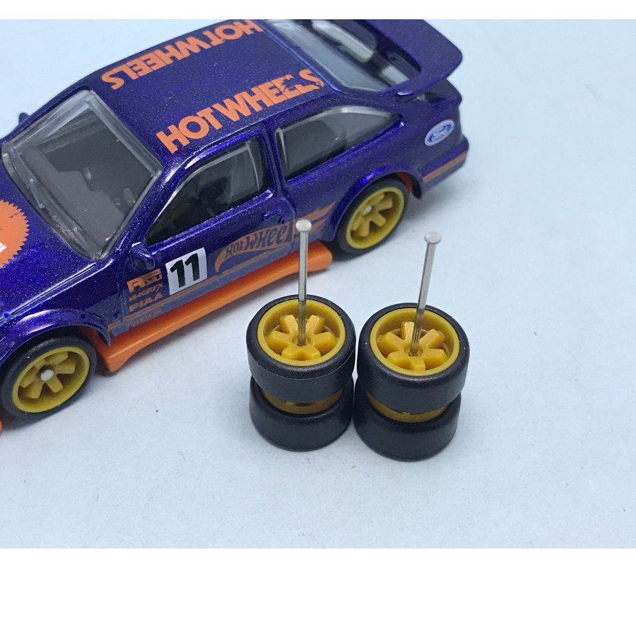 Z273 Tayar Getah Hot Wheels Rubber Wheels TE37 Gold 10mm Axle Long JDM ...