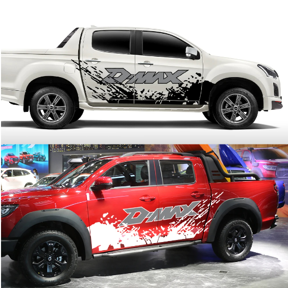 Isuzu D-Max Car Stickers Pickup Door Side Decals Truck Graphics ...