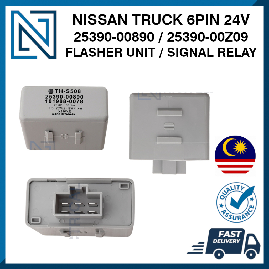 25390-00Z09 ISUZU / NISSAN UD Truck 6 PIN 24V Flasher Unit Turn Signal ...