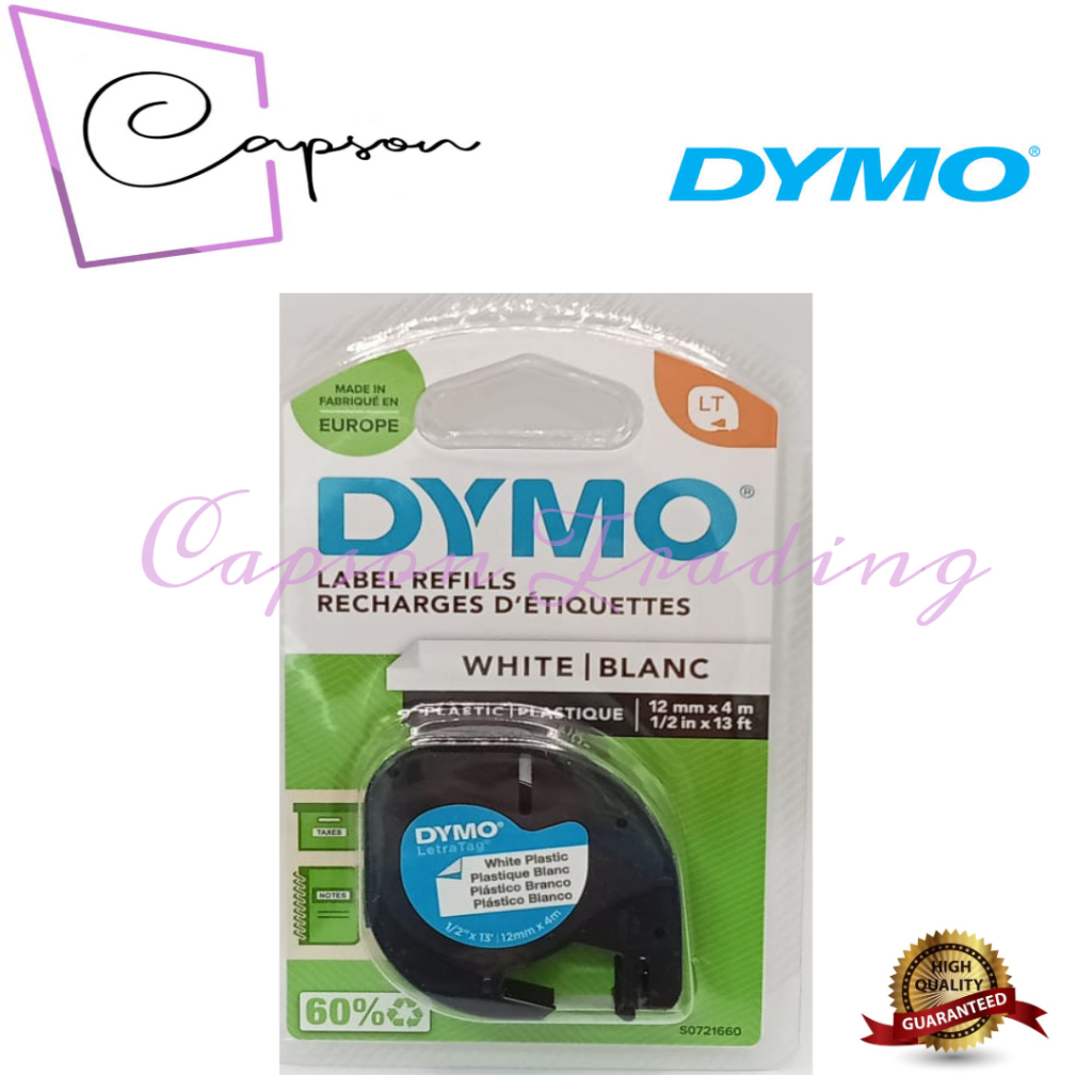 (Original) DYMO Letratag Label Maker Tape (12 mm x 4 m ) | Shopee Malaysia
