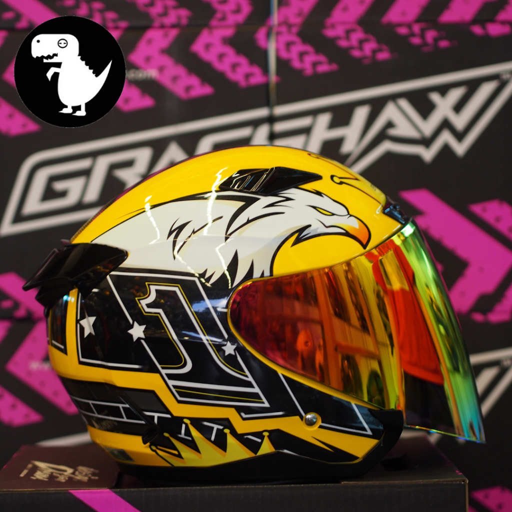 GRACSHAW DOUBLE VISOR HELMET🇲🇾 GENNEX KR1 HELANG | Shopee Malaysia