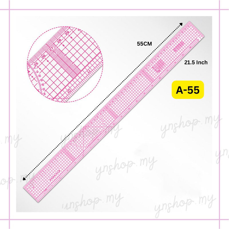Fashion Design Ruler Pembaris Jahitan Soft Metric Graph Ruler ...