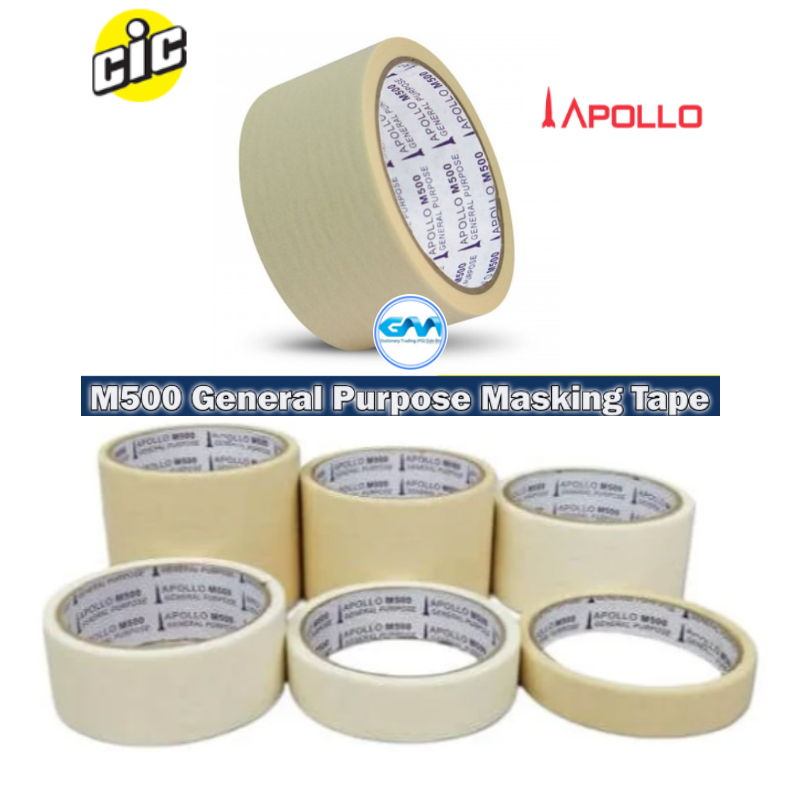 Apollo Masking Tape M500 - 18mm 24mm 36mm 48mm X 12yards (11meters ...