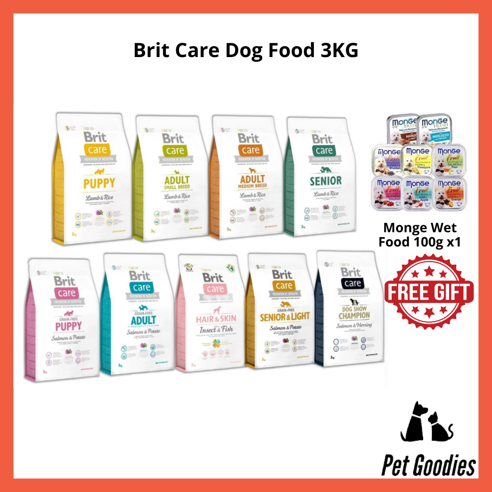 [Free Monge Wet Food x1] Brit Care Dog Food 3KG | Shopee Malaysia