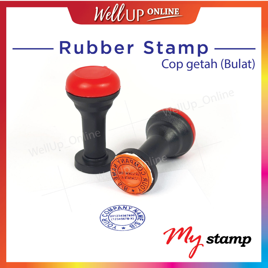 Rubber Stamp custom made, Cop getah bulat (Cop nama / Cop receive / Cop ...
