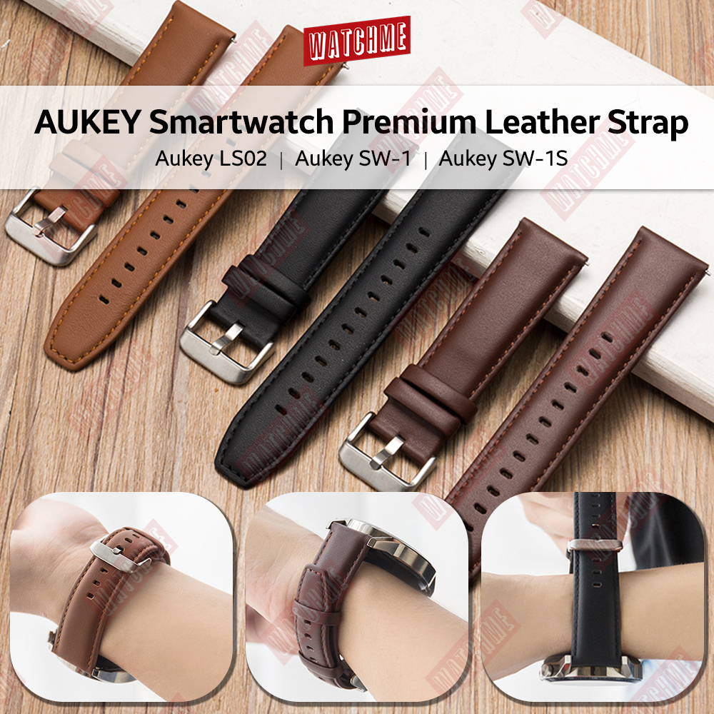 AUKEY LS02, SW-1, SW-1S Smartwatch Strap, Premium Leather Series 22mm 20mm (For Model Aukey ...