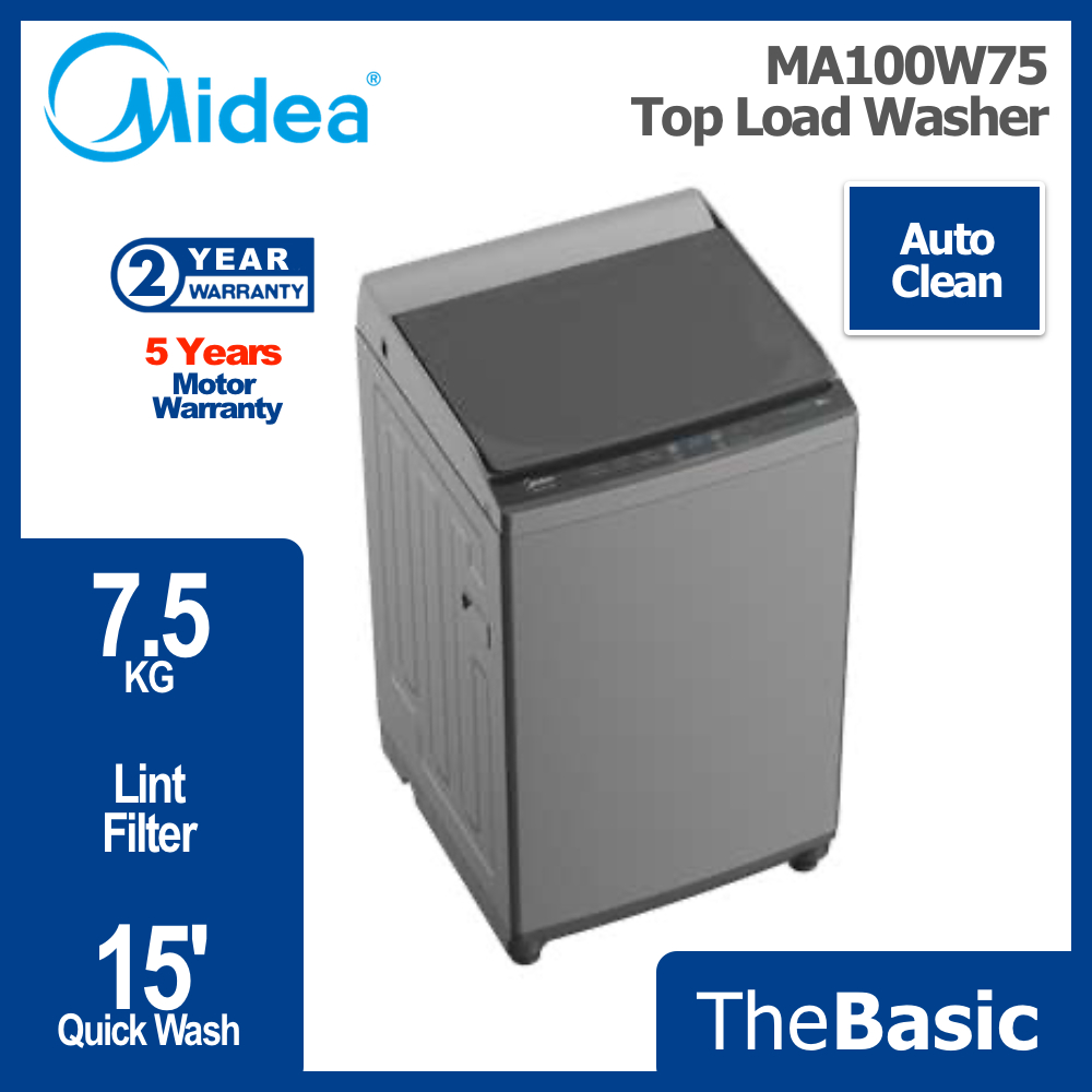 MIDEA/MORGAN 7.5KG/7KG Top Load Fully Auto Washing Machine Washer Mesin ...