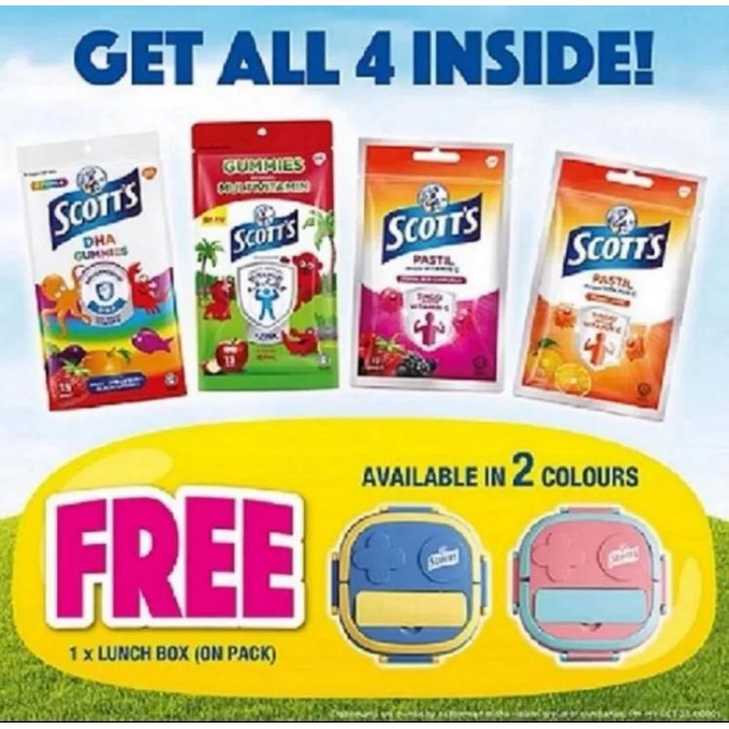 SCOTT'S CHAMPION PACK / PEK JUARA FREE BENTO BOX (ASSORTED SCOTT'S ...