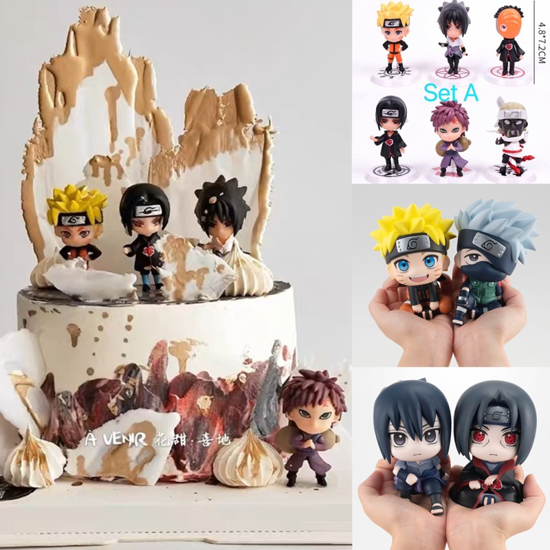 Naruto Cake Topper Decorations Naruto Figures / 火影忍者 蛋糕烘焙装饰 火影忍者手伴 鸣人 ...