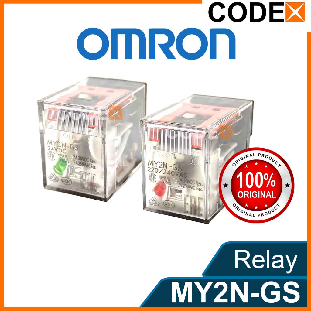 Omron Relay MY2N-GS DC24V AC220V Industrial Relay 100% Original | Shopee Malaysia