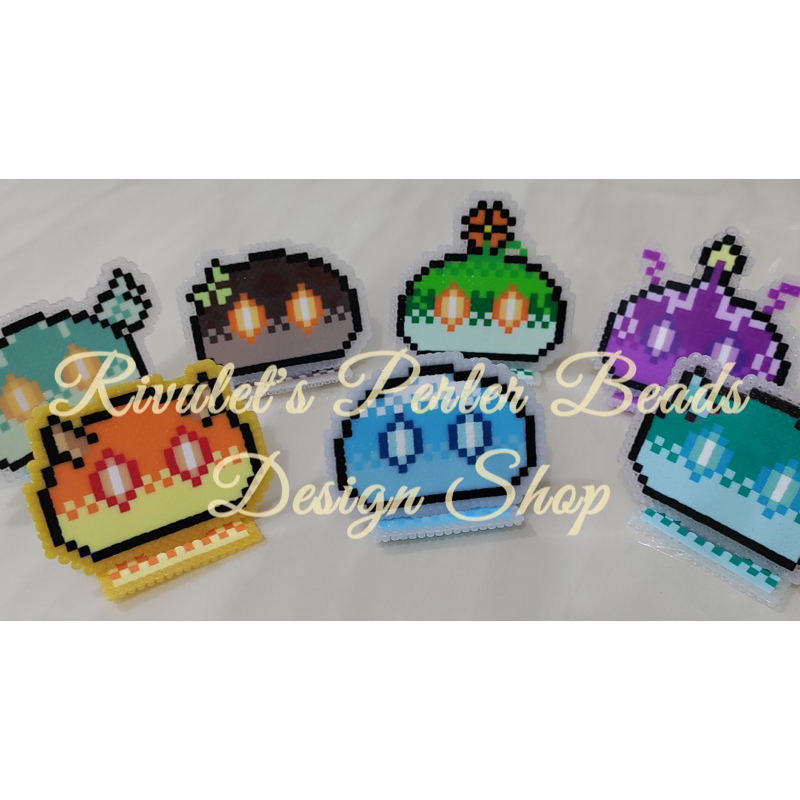 【Handmade 手工】Genshin Impact 2D Perler Beads Design - Slime (Hydro ...