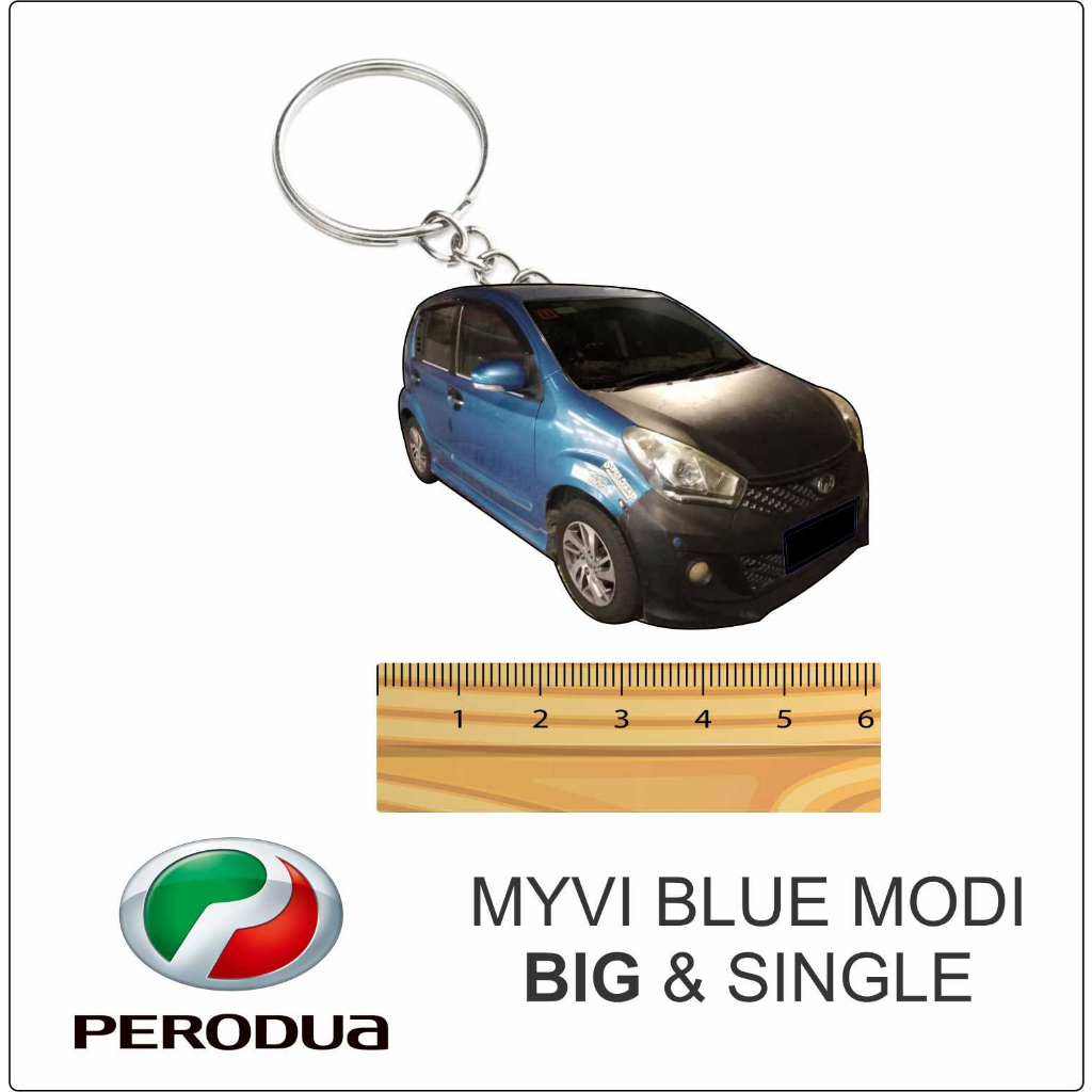 perodua myvi blue modi keychain 2d | Shopee Malaysia