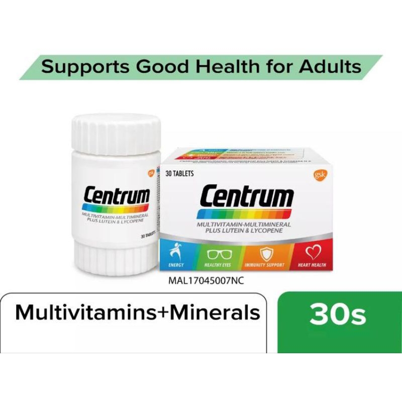 Centrum Multivitamin-Multimineral Plus Lutein Healthy Eyes & Lycopene ...