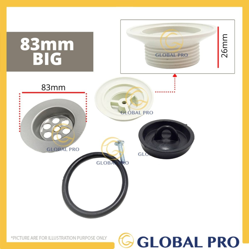 TECHPLAS Waste Fitting Big / Small for Kitchen Sink Toilet Sink Faucet ...