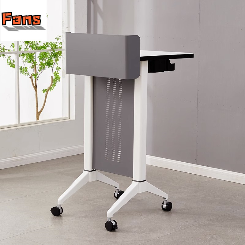 Portable Rostrum Podium Speaker Adjustable Speech Stage With Wheels ...
