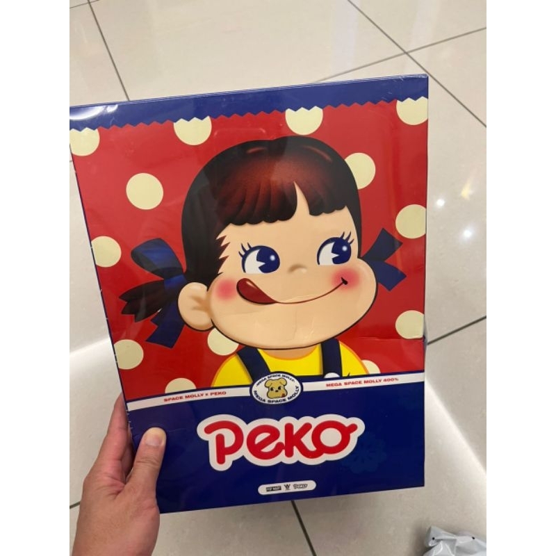Pop Mart Space Molly Peko Chan 400% 不二家 | Shopee Malaysia