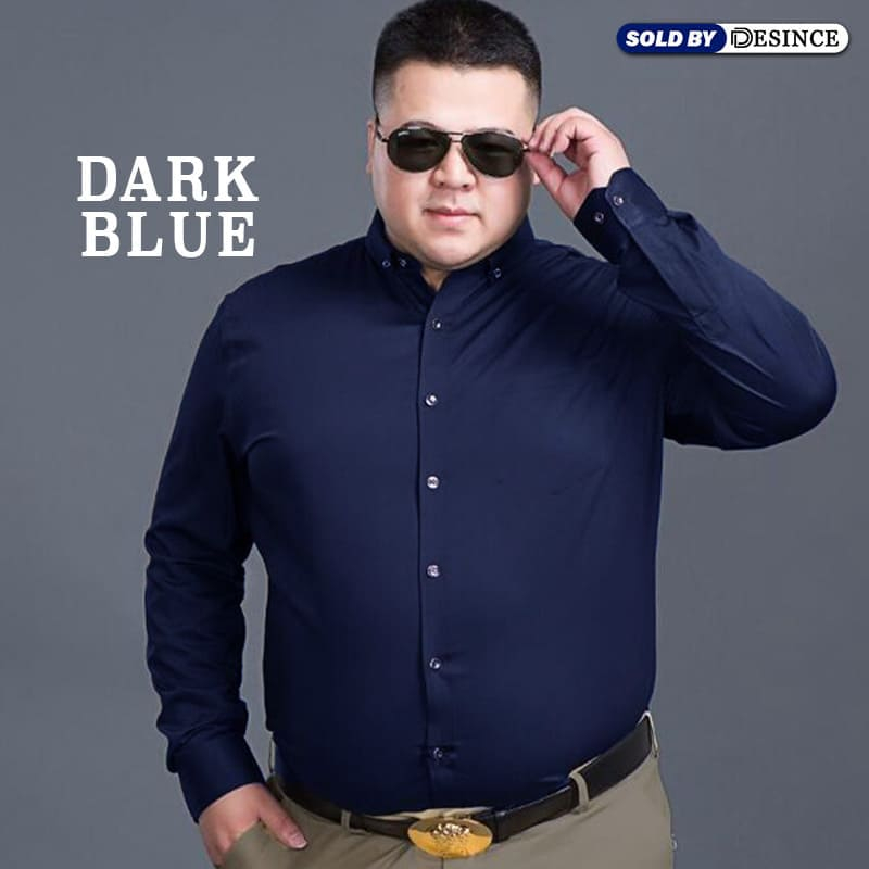 🇲🇾 DESINCE Men Formal Button Smart Casual Plus Size 6XL 7XL 8XL Long Sleeve Slim Fit Kemeja Suit ...