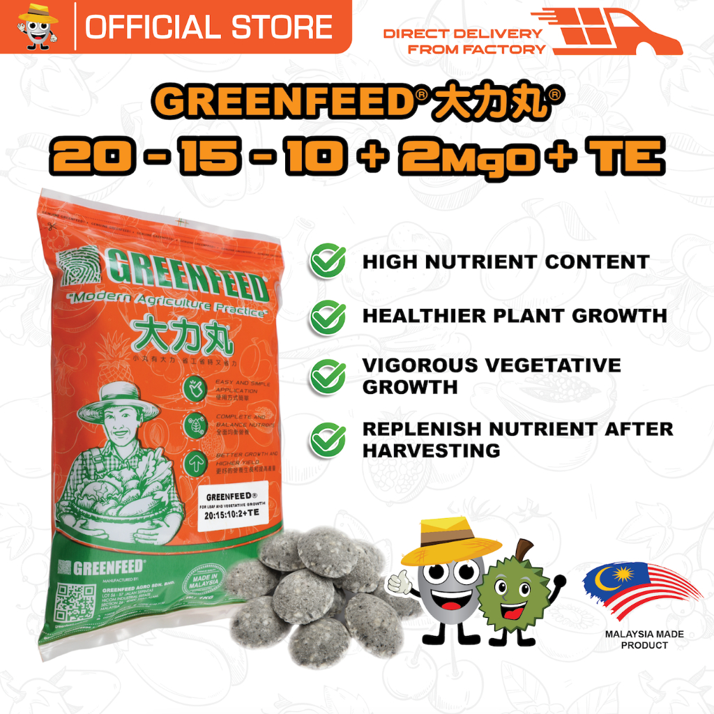 Greenfeed Slow Release Fertilizer 1KG (20:15:10:2 + TE) / Baja Pokok ...