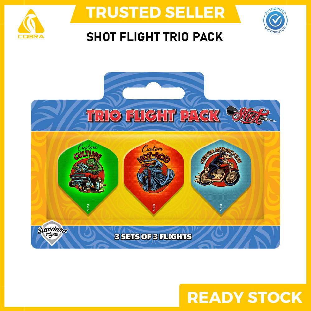 SHOT Flight TRIO PACK-PROFESSIONAL DART FLIGHTS (SF6579) | Shopee Malaysia