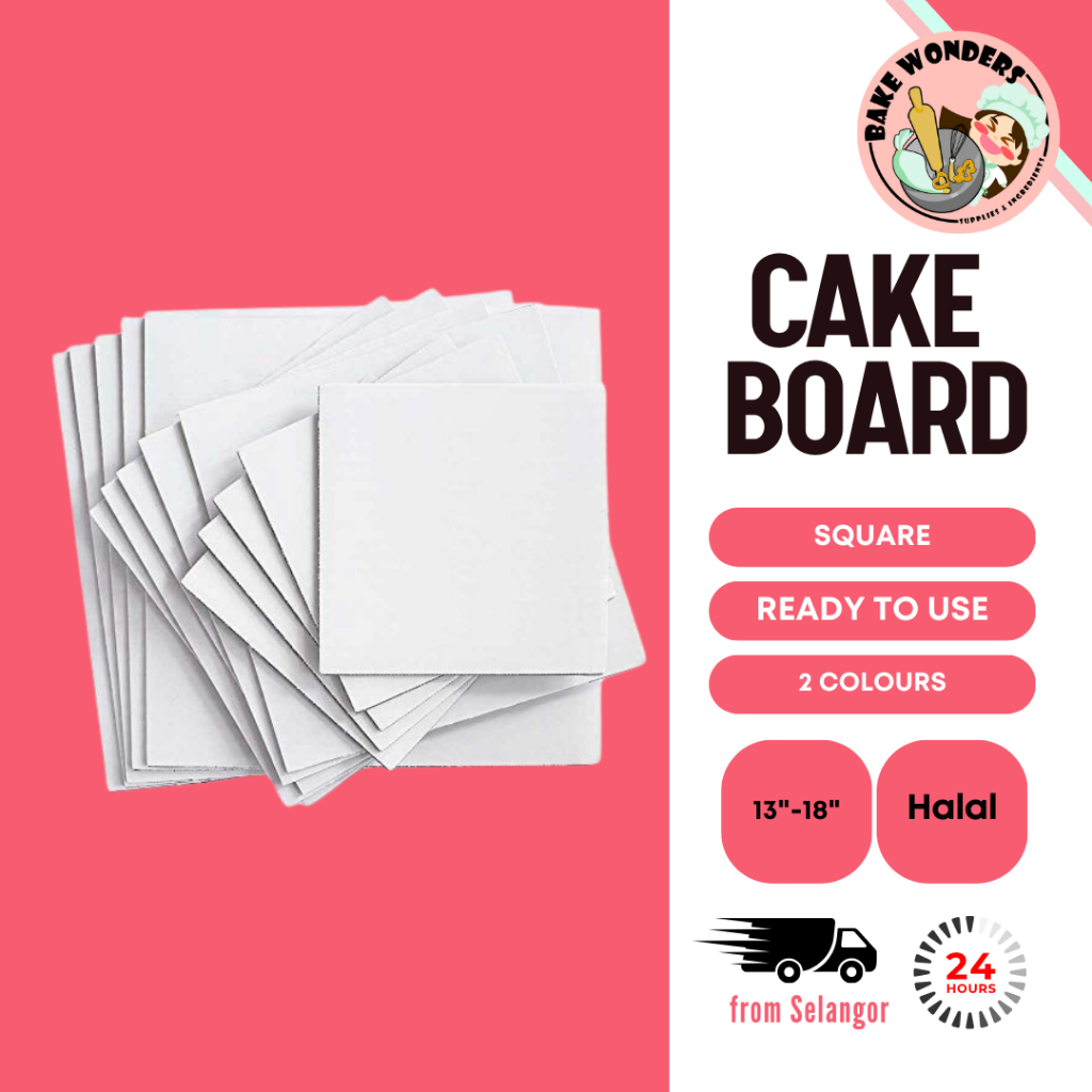 Cake Board Square/Cake Board Rectangle/Big Cake Board/Black/White ...