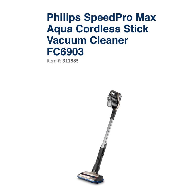 Philips SpeedPro Max Aqua Cordless Stick Vacuum Cleaner FC6903 | Shopee ...