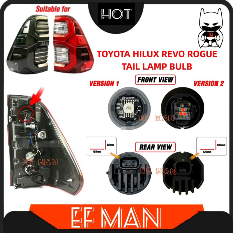 HIGH QUALITY TOYOTA HILUX REVO ROGUE TAIL LAMP BULB LIGHT GUN125 GUN126 ...