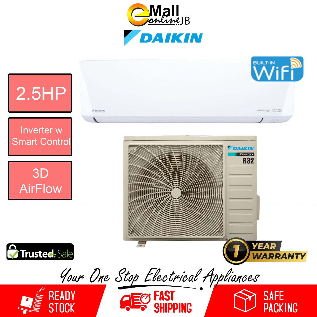 Daikin Air cond 2.5HP FTKU60B/RKU60BLF | 2.0HP FTKU50B/RKU50BLF R32 ...