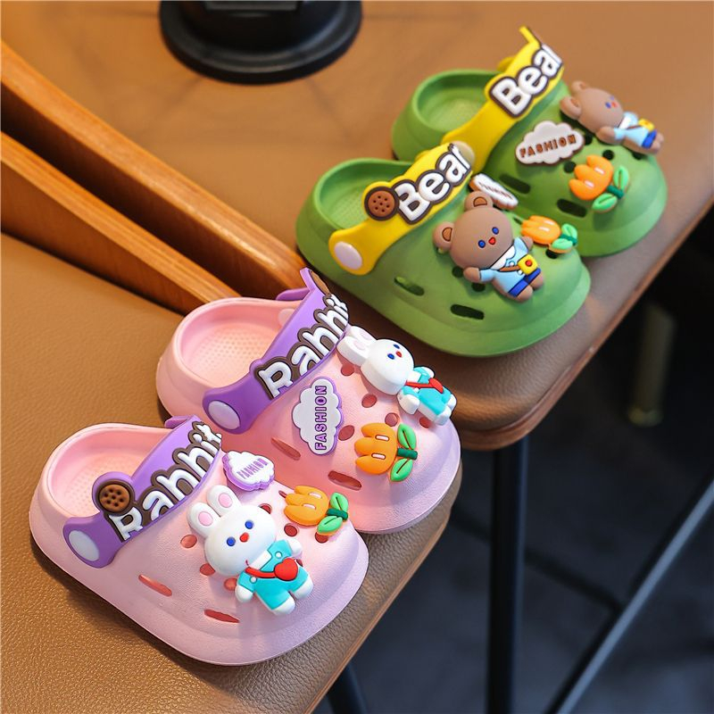BSKSLF12 Kids Boys Girls Cute Cartoon Rabbit Bear Soft Bottom Non-slip ...