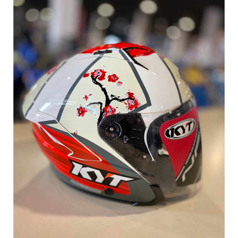 Helmet KYT Helmet NFJ Xavi Sakura Open Face Double Visor | Shopee Malaysia