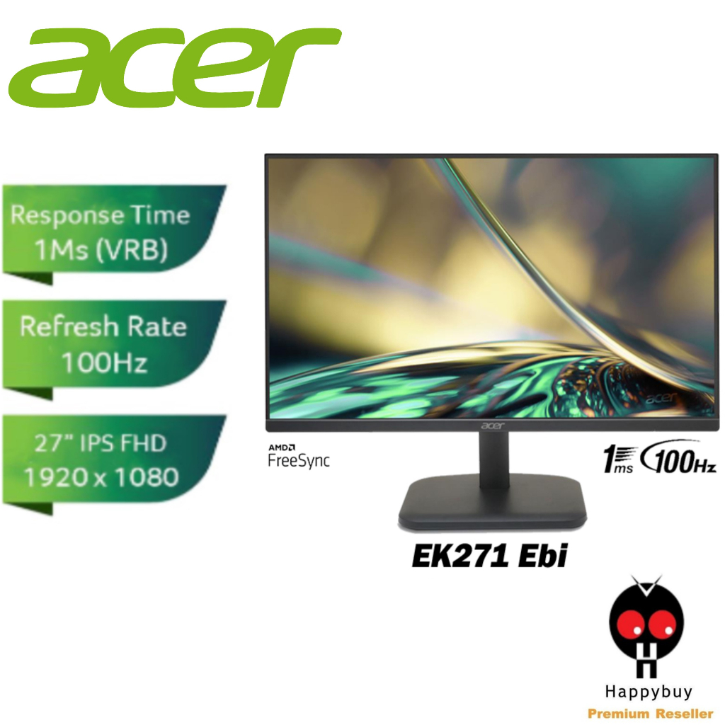 Acer EK271 Ebi 27"/FHD/IPS/100Hz/1ms(VRB) AMD FreeSync Eye Safe ...