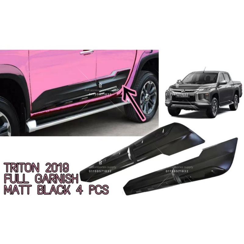 Mitsubishi Triton 2019-2023 Door Garnish 4Pcs triton door moulding ...