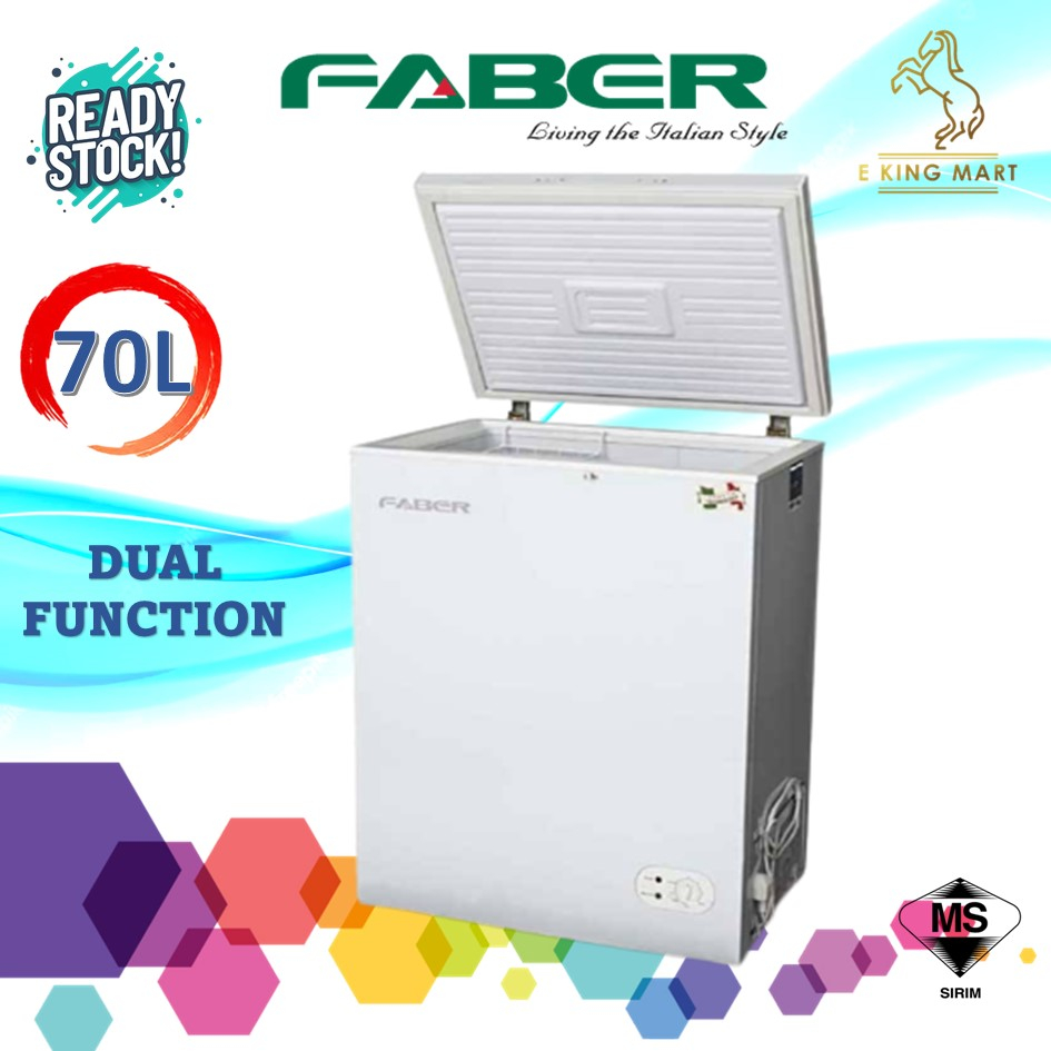 Faber Deep Freezer FZ-F88(N) 70 Liters DUAL Function Chest Freezer ...