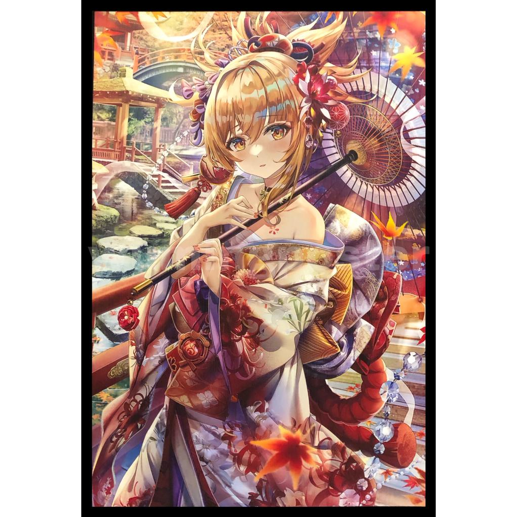 Animation Genshin Impact Yoimiya Poster small framed with lamination ...