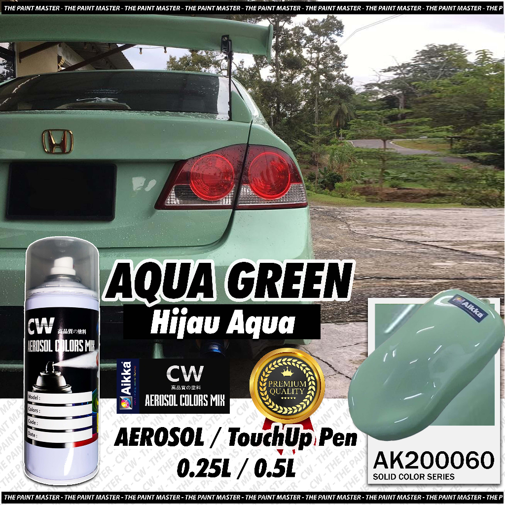 [ AK200060 / 200060 Aqua Green ] Hijau Color Green Aikka Motor Paint ...