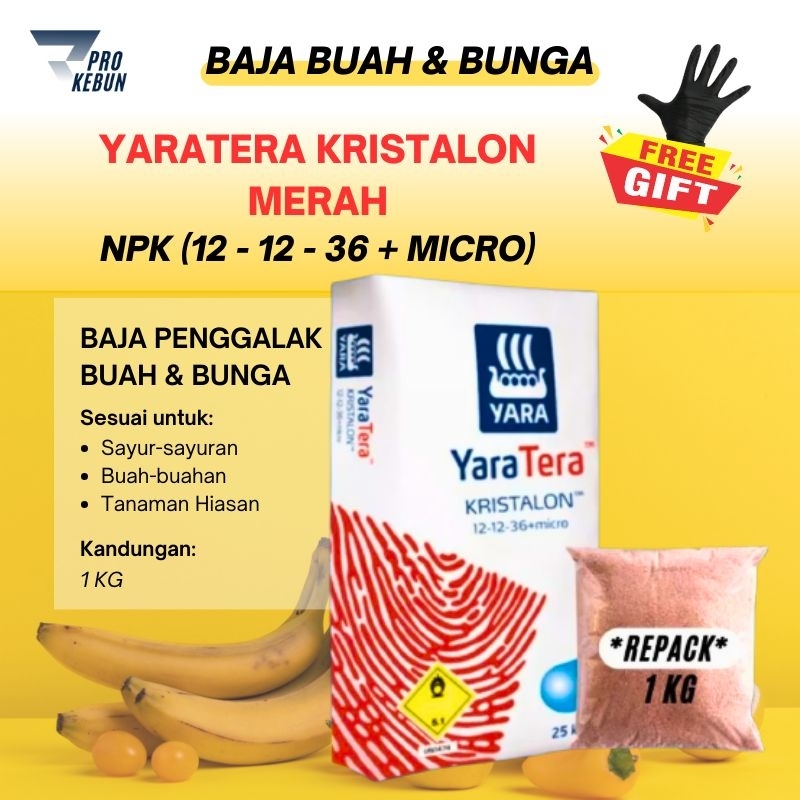 Baja Buah Baja Bunga Yaratera Kristalon Baja Yara Merah NPK 12 12 36 ...