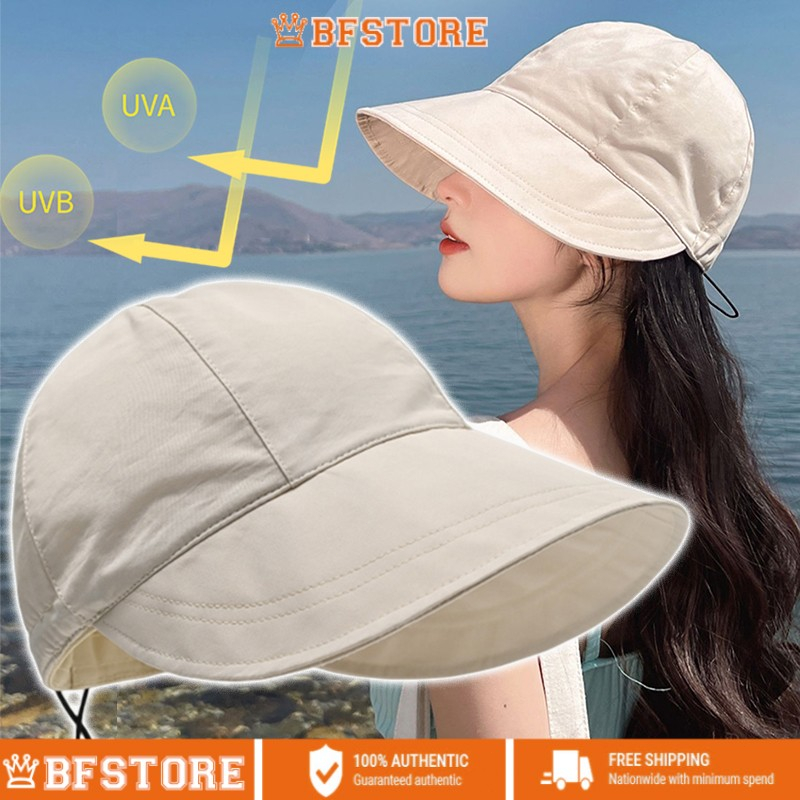 Woman Sun Hats Sunshade Hat Wide Brim Drawstring Adjustable Foldable ...
