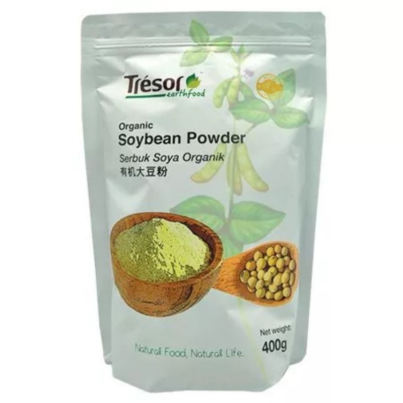 [2 Packs] Tresor Earthfood Organic Soybean Powder Serbuk Soya Organik ...