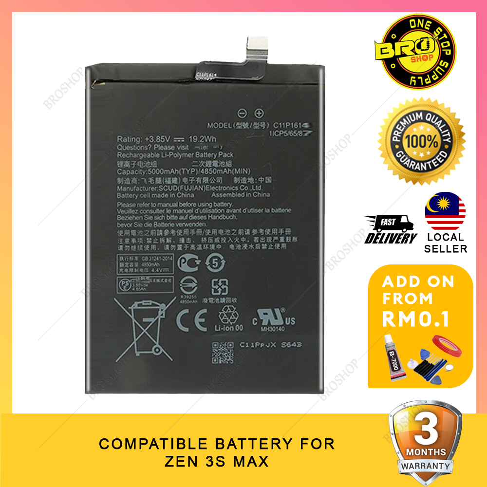 Compatible Battery For Asu Zenfone 3s Max 3smax X00GD ZC521TL XOOGD Bateri Batteri Batery ...