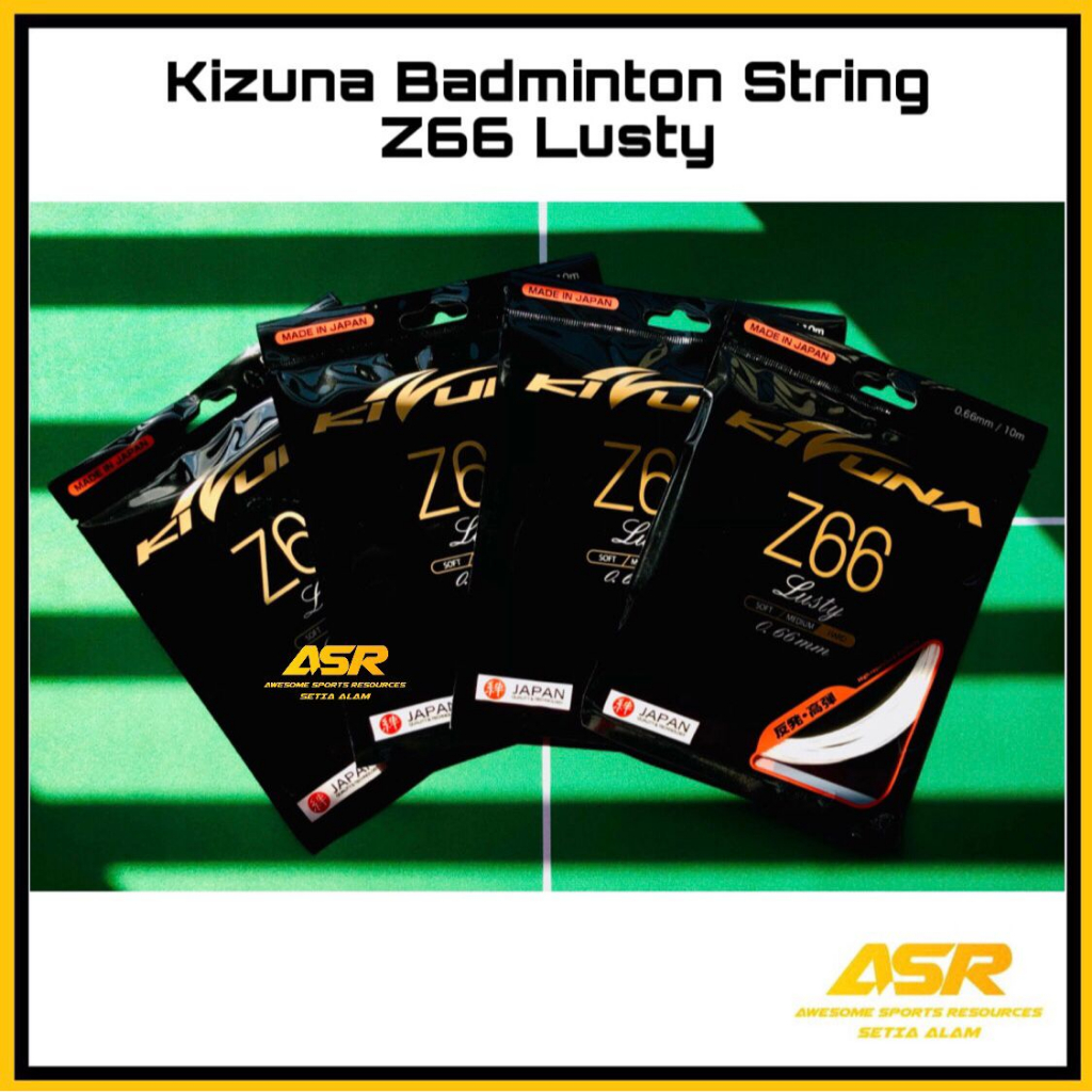 Kizuna Badminton String Z66 Lusty / Tali Badminton Kizuna Z66 Lusty ...
