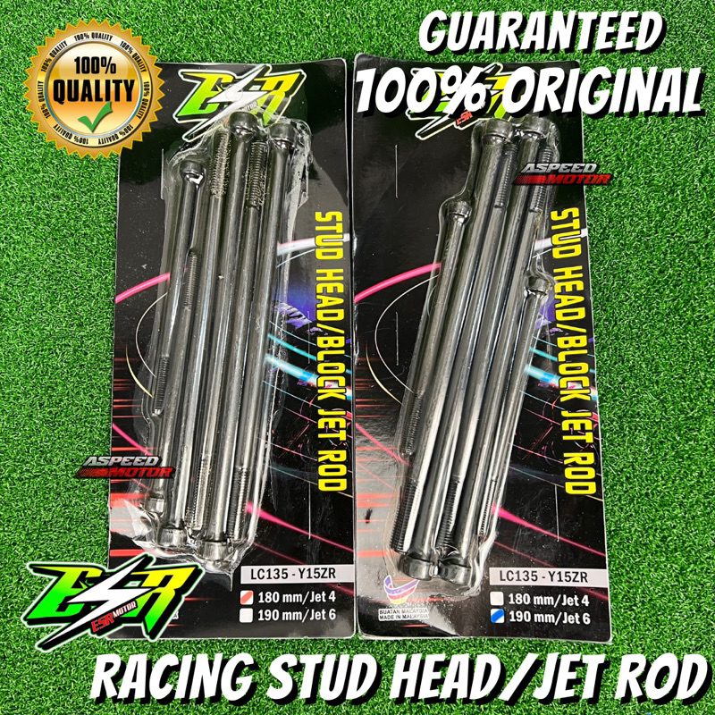 STUD HEAD ESR MOTOR Y15ZR LC135 JETROD 180MM 190MM JET ROD SCREW HEAD ...