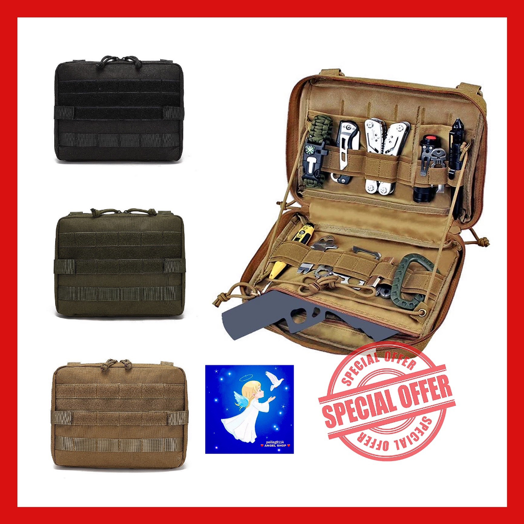 Outdoor MOLLE Bag Tactical Pouch Medical EDC Tool Bag Military Map ...