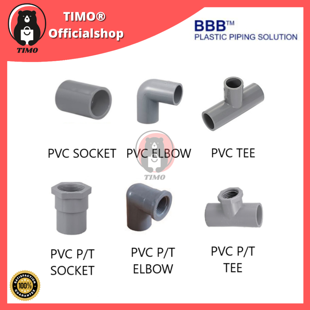 15MM-32MM PVC Pipe Fitting Joint PVC Connector Multi Size Plumbing & Bathroom Accessories *BINA ...