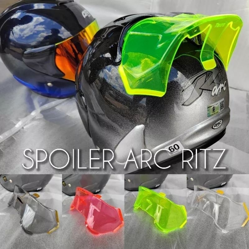 HELMET SPOILER ARC RITZ YF1 AR1 AR4 YF DRAGON FT COLOUR 2 TONE CLEAR ...