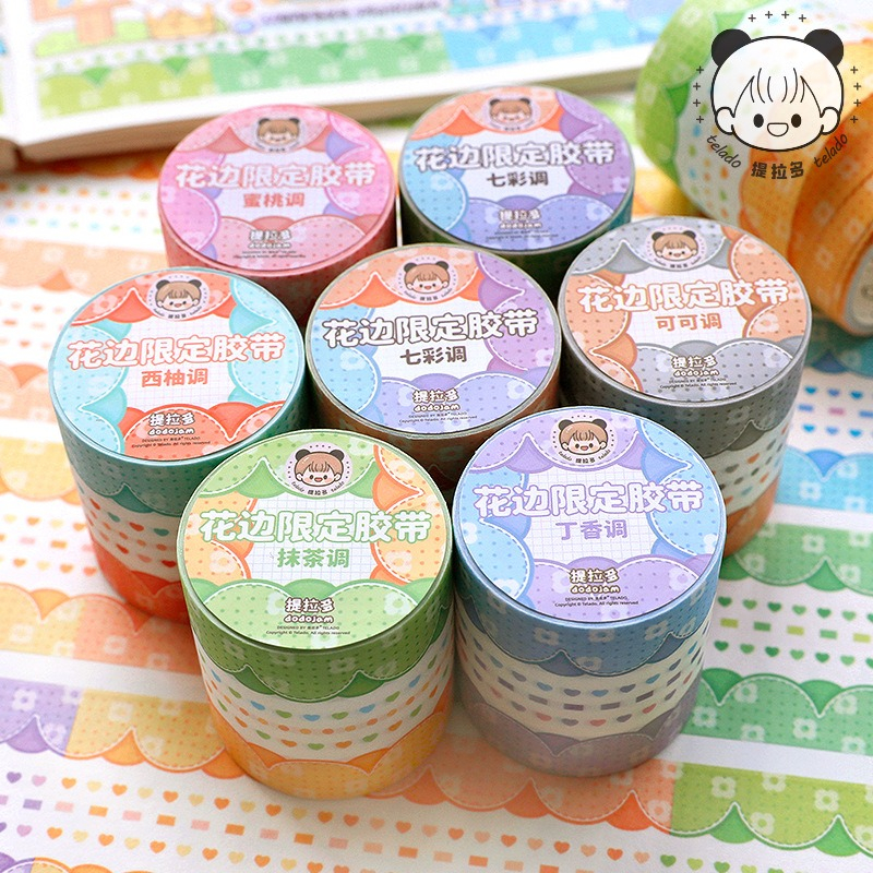 【TELADO】 WASHI TAPE CIRCLE WASHI STICKER For Journal Decoration 提拉多 ...