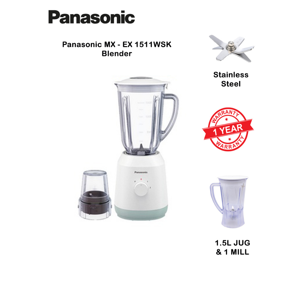 Panasonic Blender MX-EX1511 (2.0L/450W) Jug Blender With Dry Mill ...