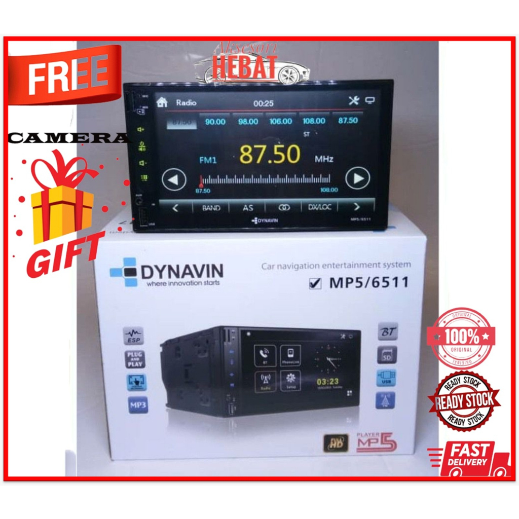 DYNAVIN FREE CAMERA MP5/6511 6.95" Universal HD MP5,USB,BLUETOOTH ...