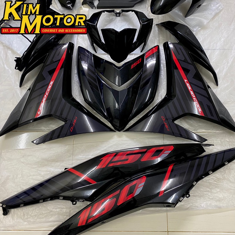 COVERSET Y15 V1 V2 ORIGINAL VELOZI SNIPER MX 2015 METALLIC BLACK BATMAN ...