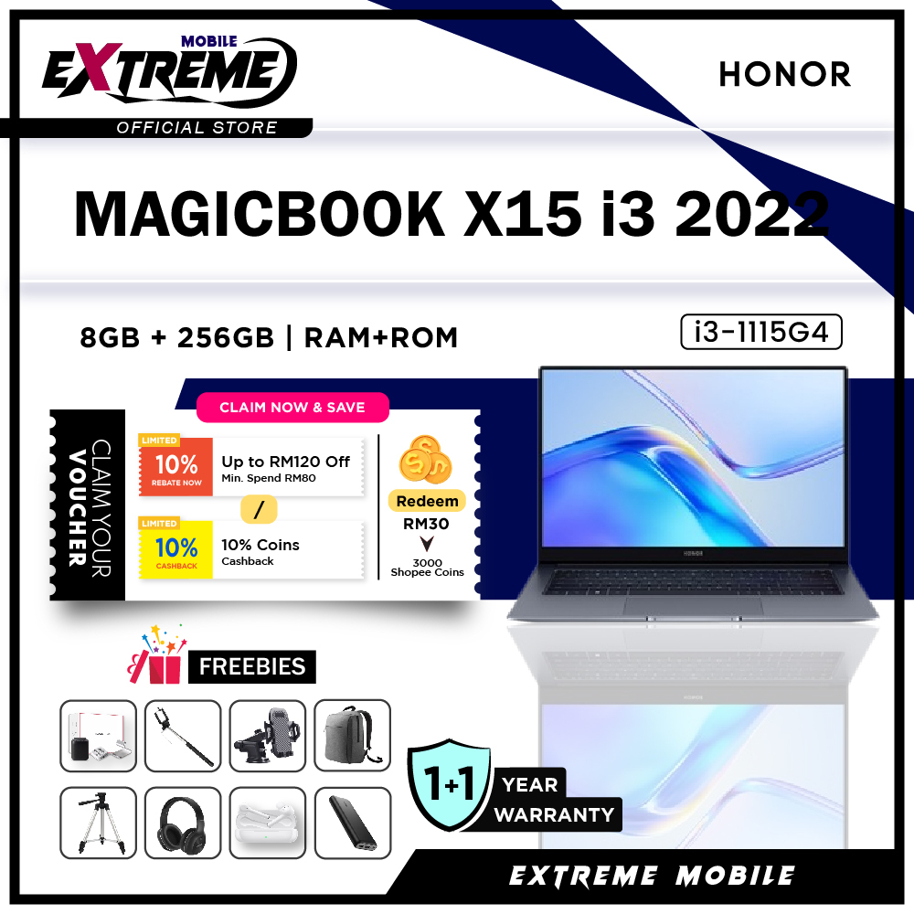 HONOR Magicbook X15 i3-1115G4 / i5-1135G7 - Original HONOR Malaysia ...