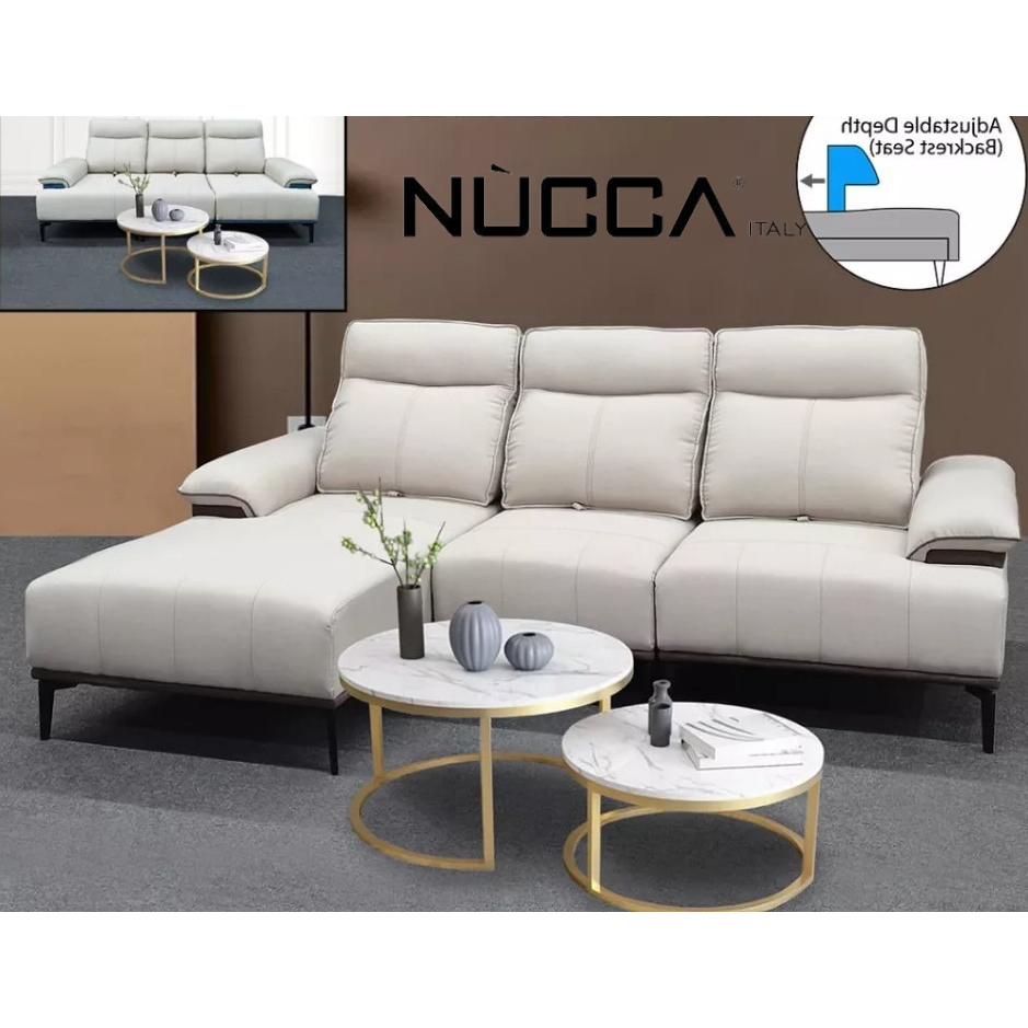 Nucca N6000C Merlot PushBack Sofa[Can Choose Cow Leather,Water ...